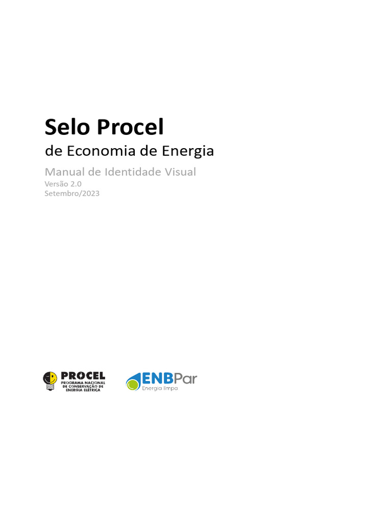 Manual de Identidade Visual Selo Procel | PDF | Marca | Economia
