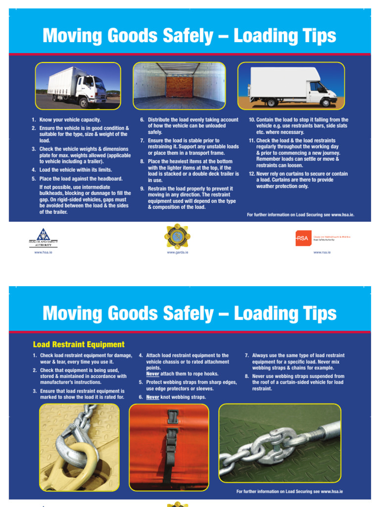 Moving_Goods_Loading HSA poster 2 pages | PDF | Trailer (Vehicle)