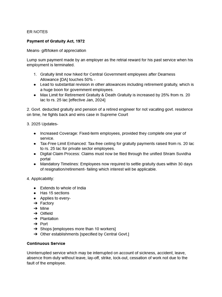 Er Notes | PDF | Employment | Salary