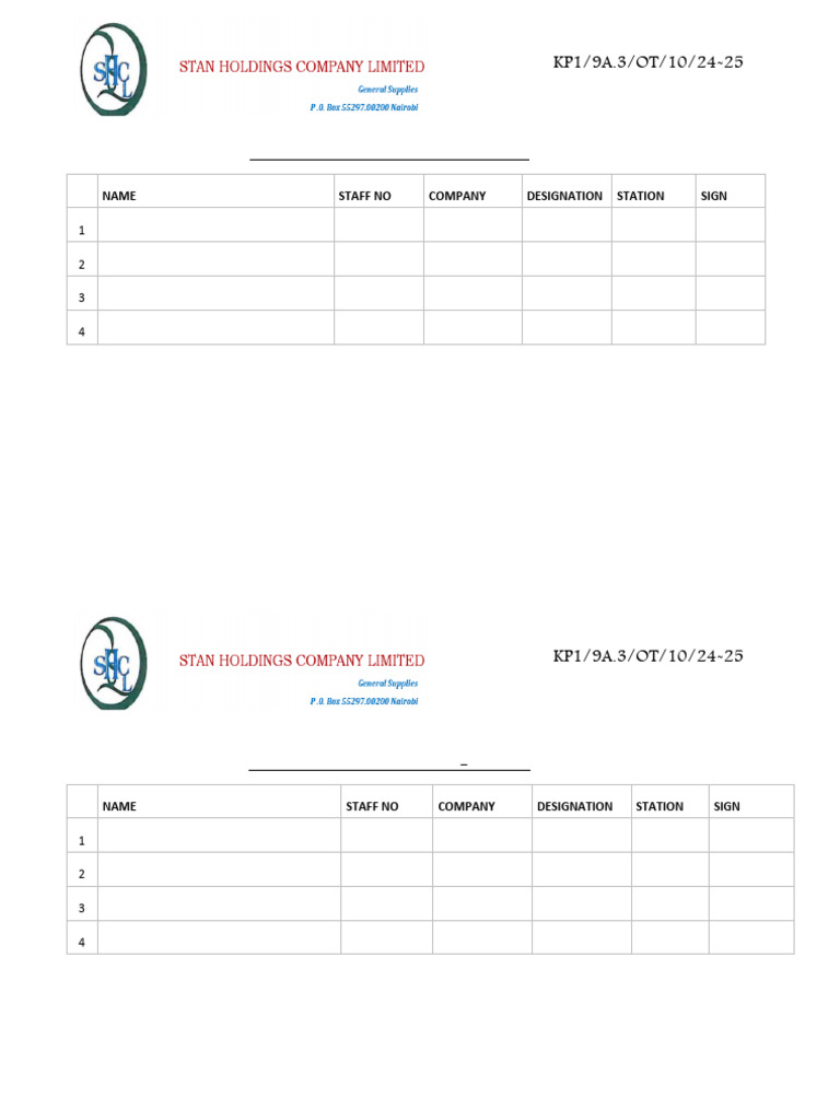 Training Attendance Sheet | PDF