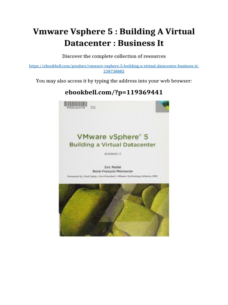 VMware vSphere 5 : building a virtual datacenter : business IT Kindle ...