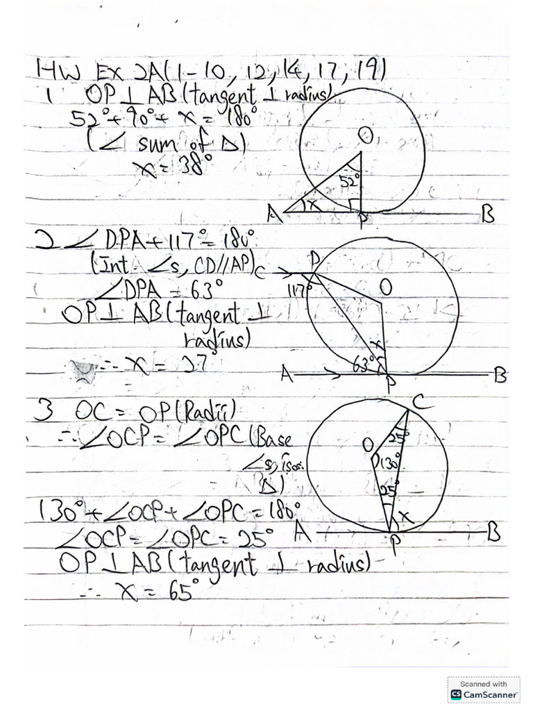 Ch2 Tangents to Circle | PDF