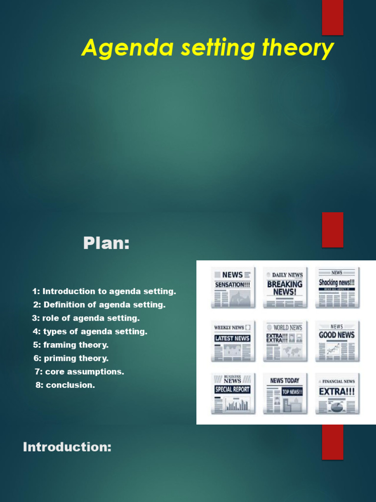 Agenda Setting Theory-1 | PDF | Public Sphere | Psychology