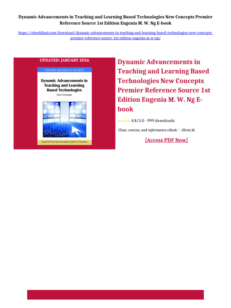 Dynamic Advancements in Teaching and Learning Based Technologies New ...
