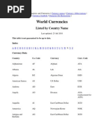 ISO 4217 Currency Code Overview | PDF | Numismatics | International Trade