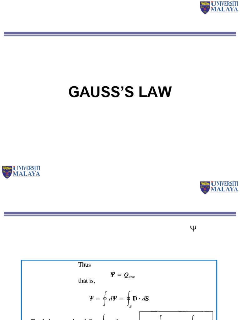 Week 4A Gausss Law | PDF