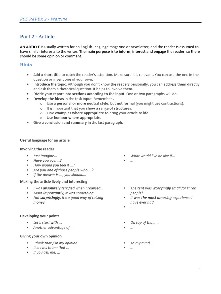 FCE Article | PDF