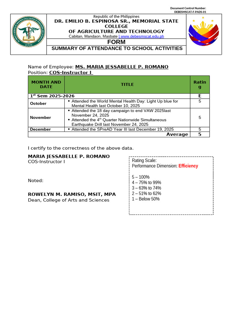 College Activities Samting | PDF