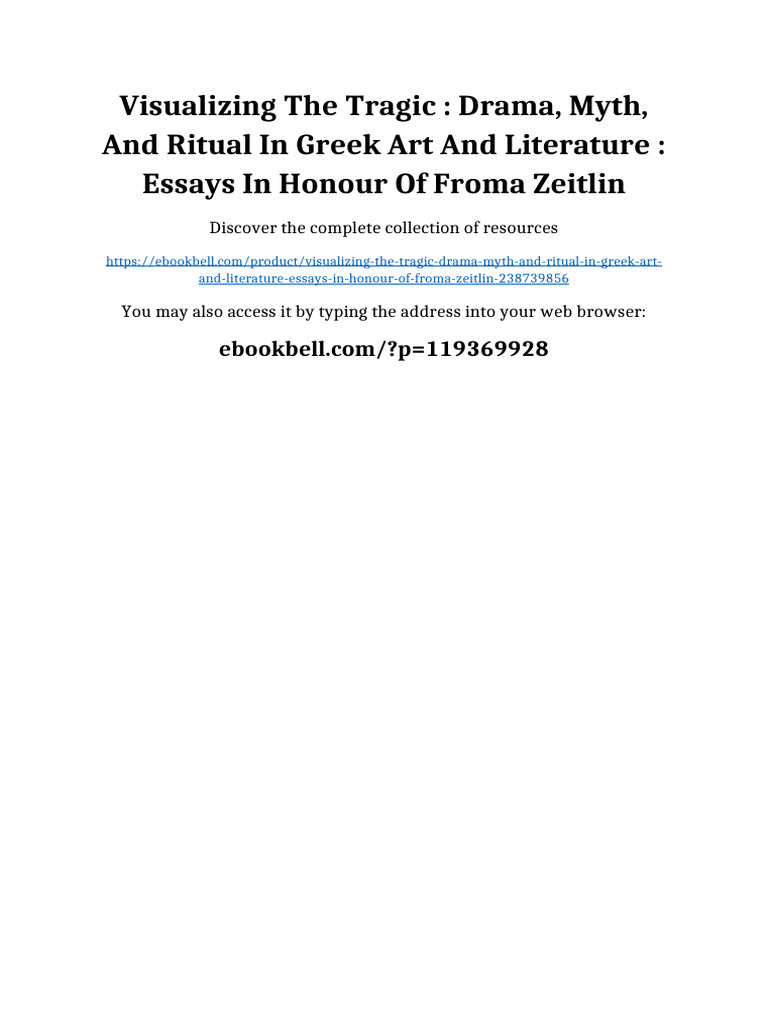 Visualizing the tragic : drama, myth, and ritual in Greek art and ...
