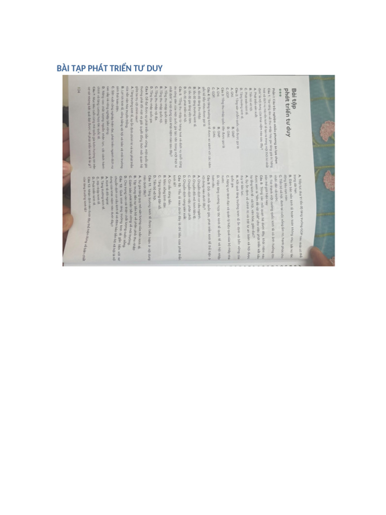 Bai Tap Phat Trien Tu Duy | PDF
