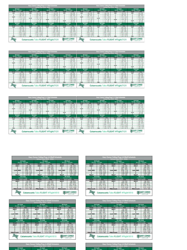 ID Siz Schedules | PDF