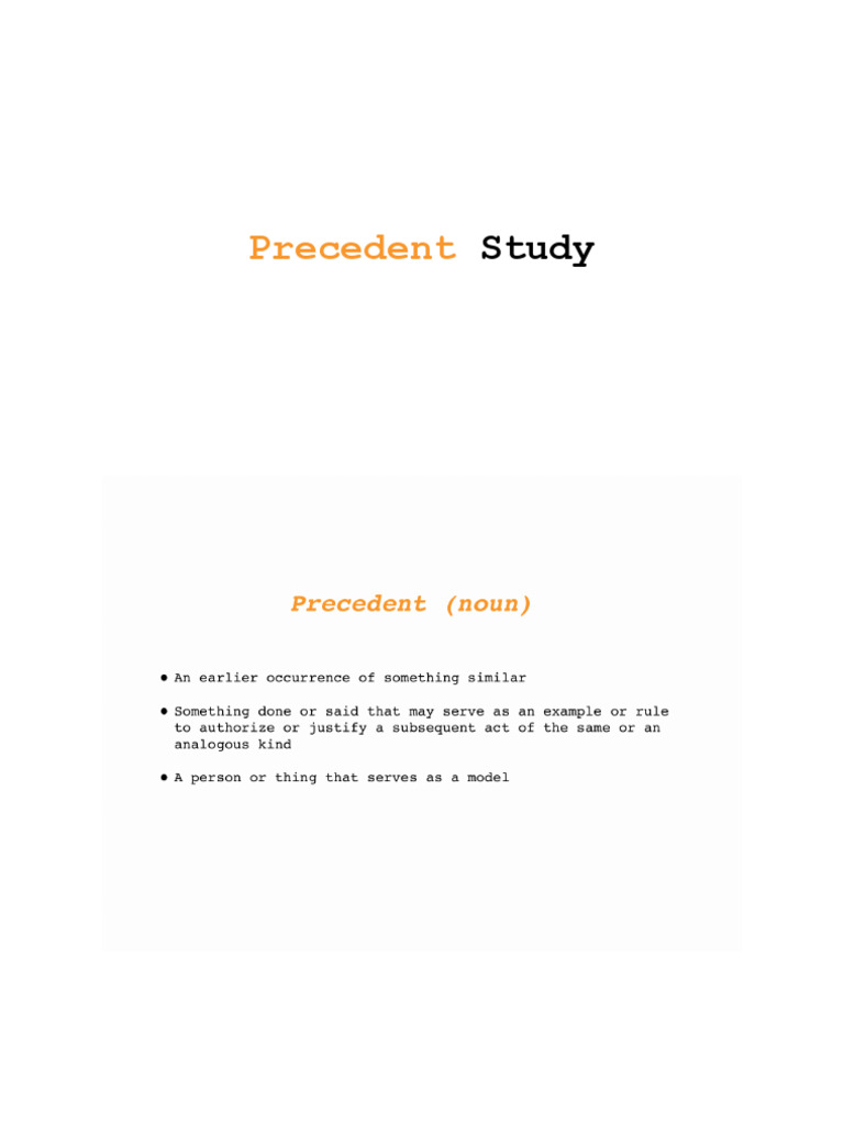 Lecture 1_Precedent Study | PDF