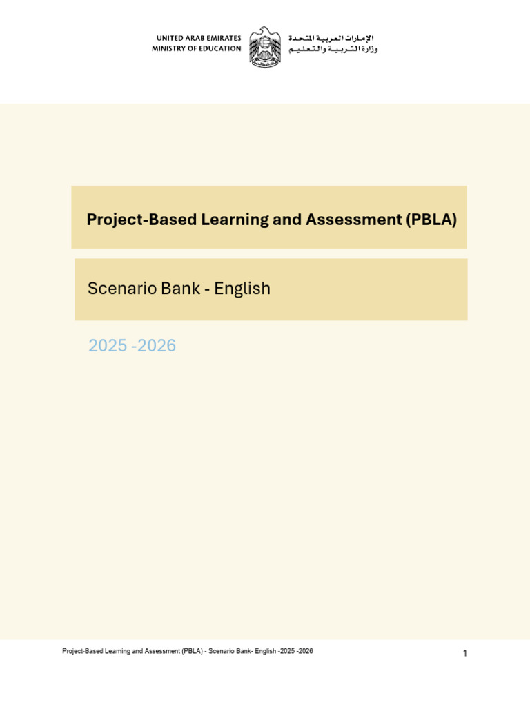 PBLA Scenario Bank - English - G07 - General | PDF | English Language