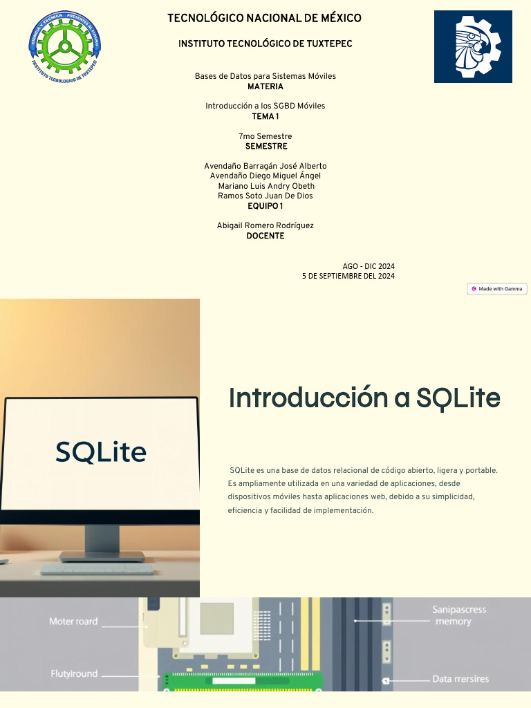 Introduccion-a-SQLite Gestor BD | PDF | Bases de datos | Archivo de ...