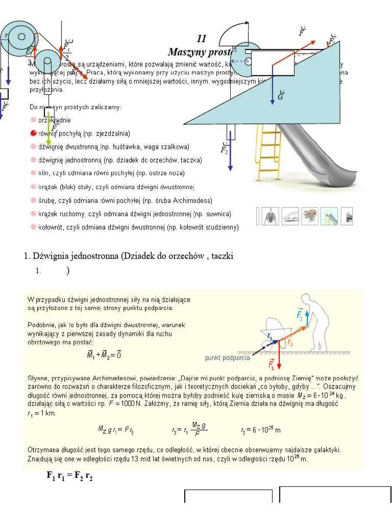 11 Maszyny Proste | PDF