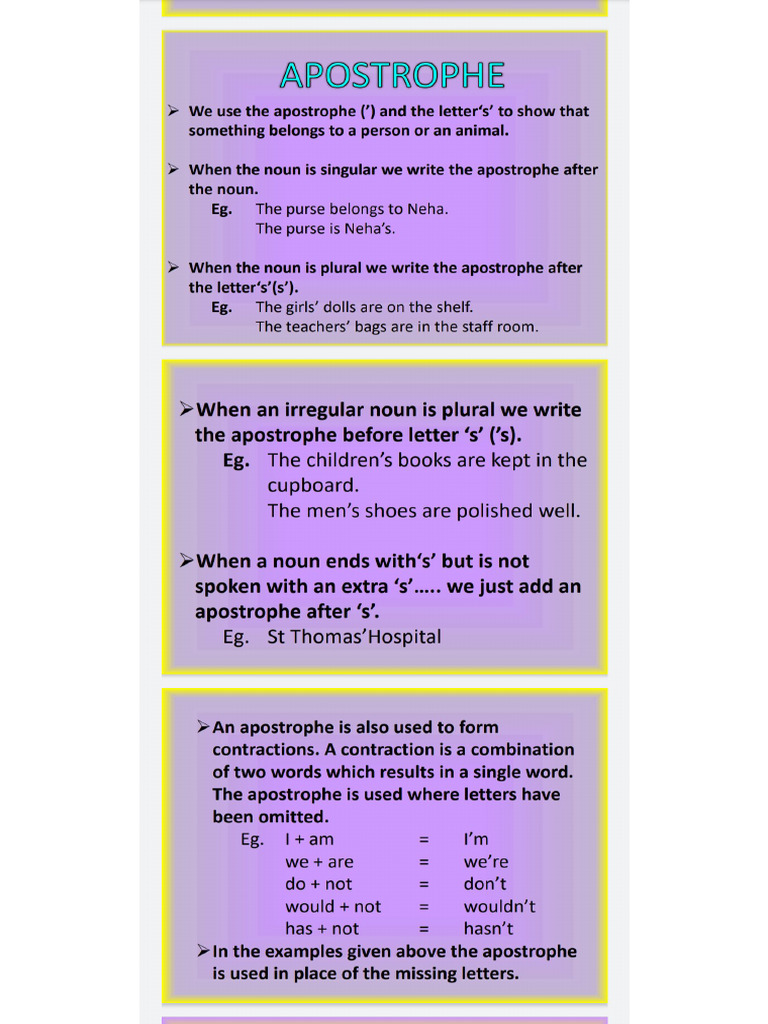 Handout Apostrophe and Quotation Marks | PDF