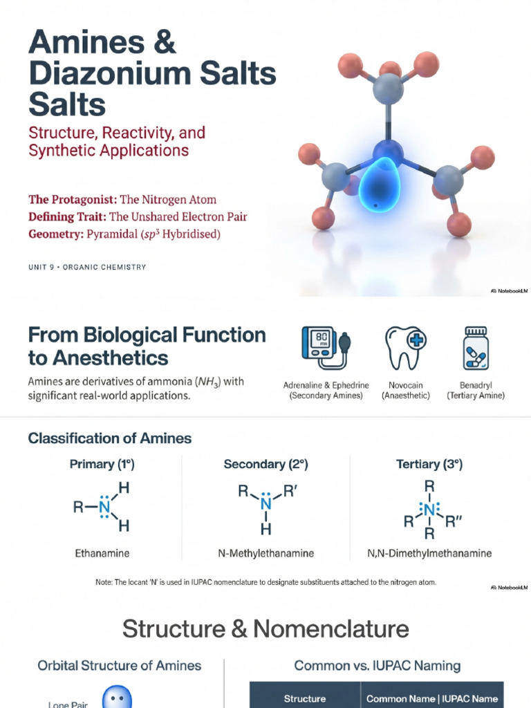 Amines Structure Synthesis Reactivity | PDF