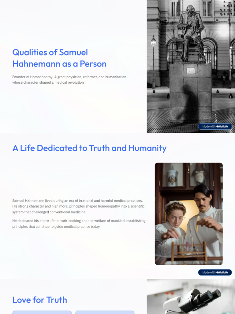 Qualities of Samuel Hahnemann) | PDF | Homeopathy | Science