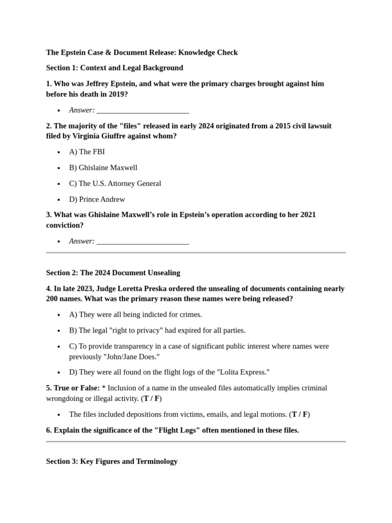 The Epstein Case | PDF
