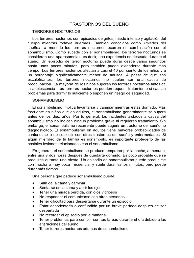 Trastorno Del Sueño | PDF | Apnea del sueño | Insomnio