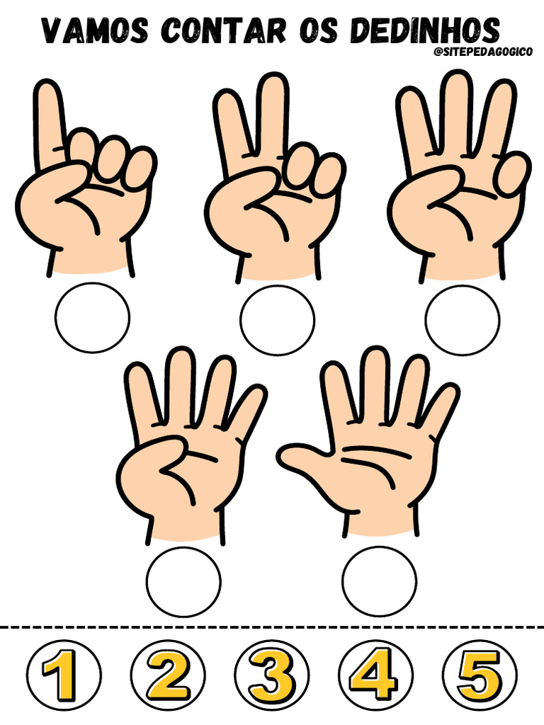 Vamos Contar Os Dedinhos - 1 Ao 5 PDF | PDF