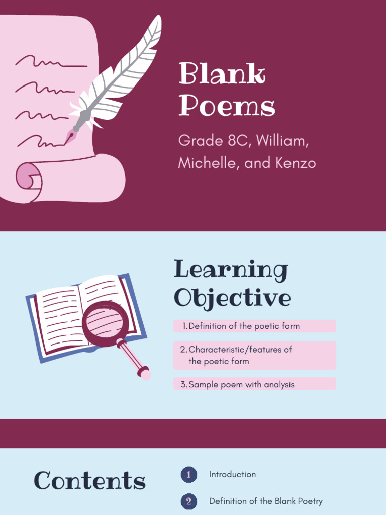 Blank Poem | PDF | Poetry | Poetics