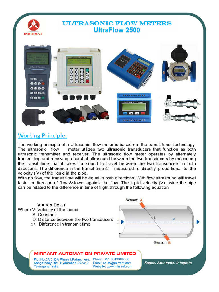 UltraFlow 2500-Ultrasonic Flow Meters Data Sheet | PDF | Ultrasound ...