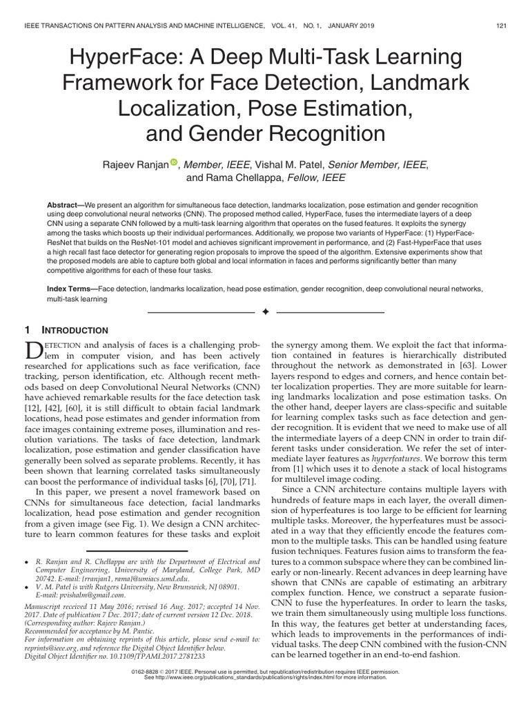 HyperFace A Deep Multi-Task Learning Framework For Face Detection ...