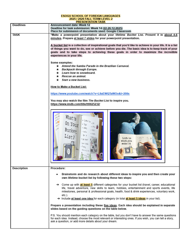 Level 2 - Presentation Task | PDF | Verb | Phrase