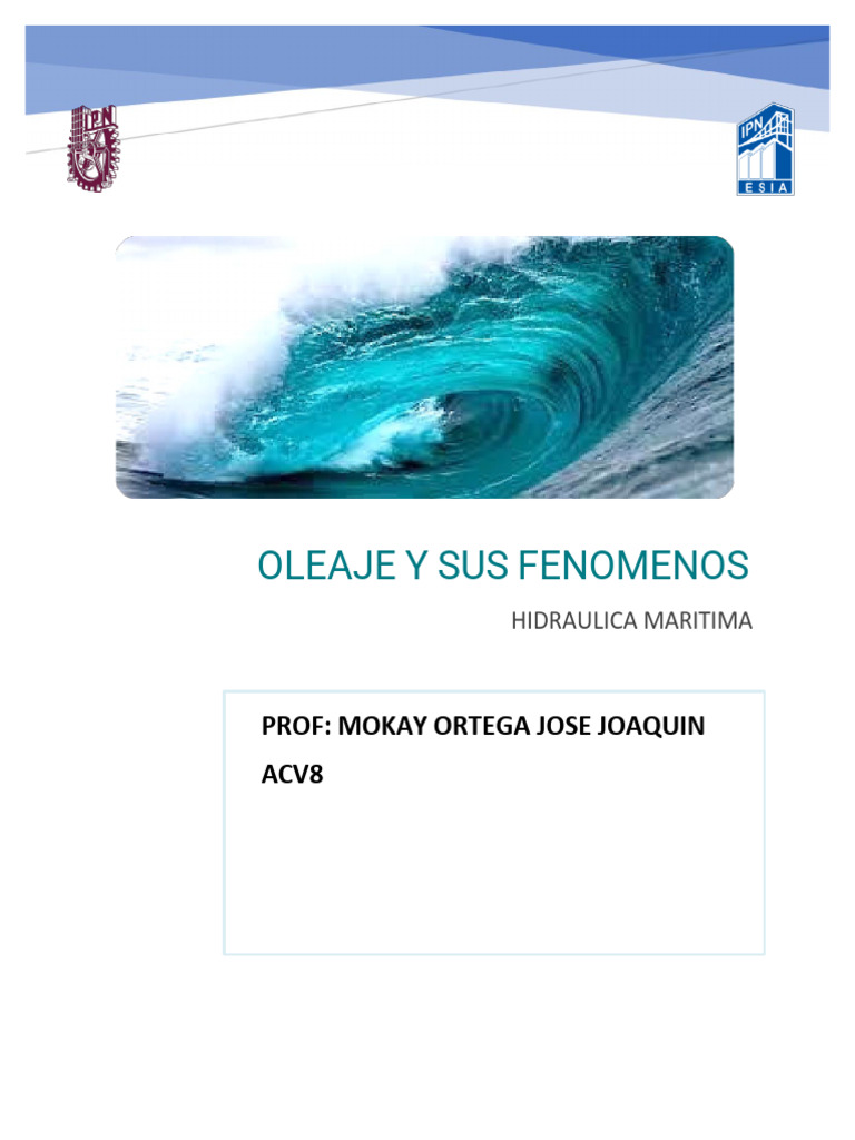 Oleaje y Sus Fenomenos b | PDF | Olas | Ciencias fisicas