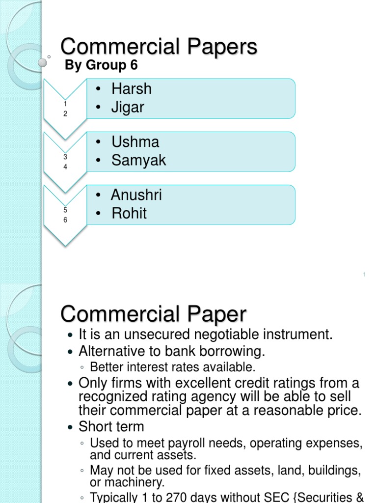 Commercial Paper (2) | Commercial Paper | Money Market Fund