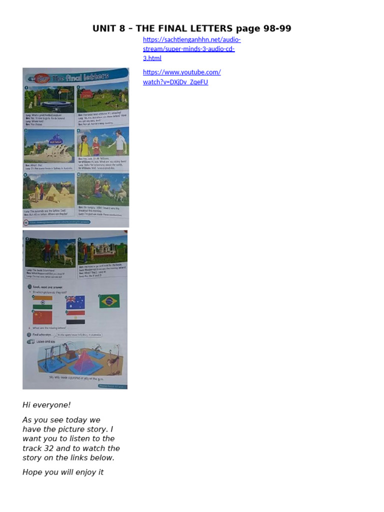 9. Mesimi 23 Prill Page 98 -99 Unit 8 | PDF | Syllable | Vowel