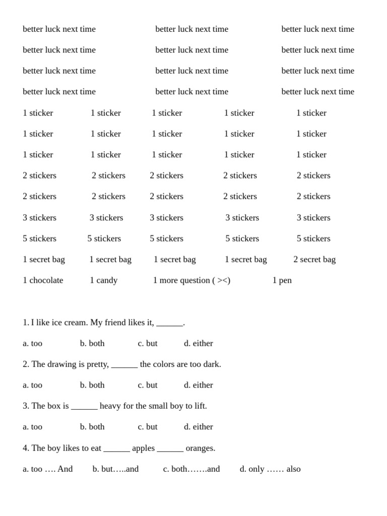 Better Luck Next Time Better Luck Next Time Better Luck Next Time | PDF ...