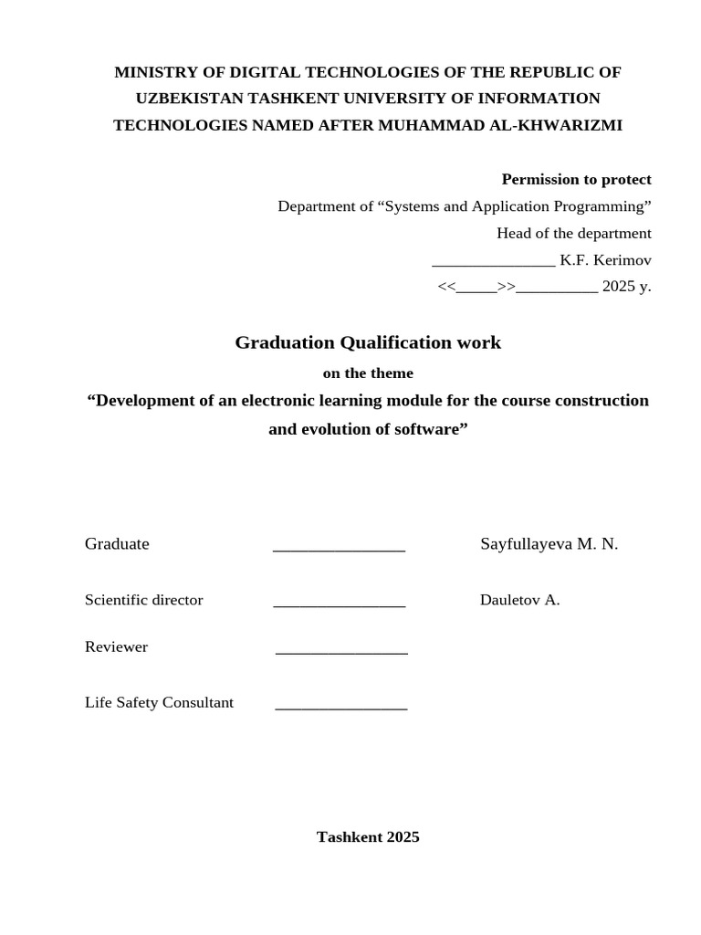 Graduation Work | PDF