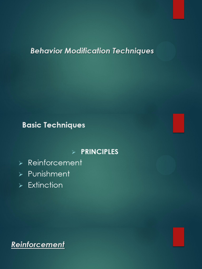 Pn- Principles of Bx Modification | PDF | Reinforcement | Behavioural ...