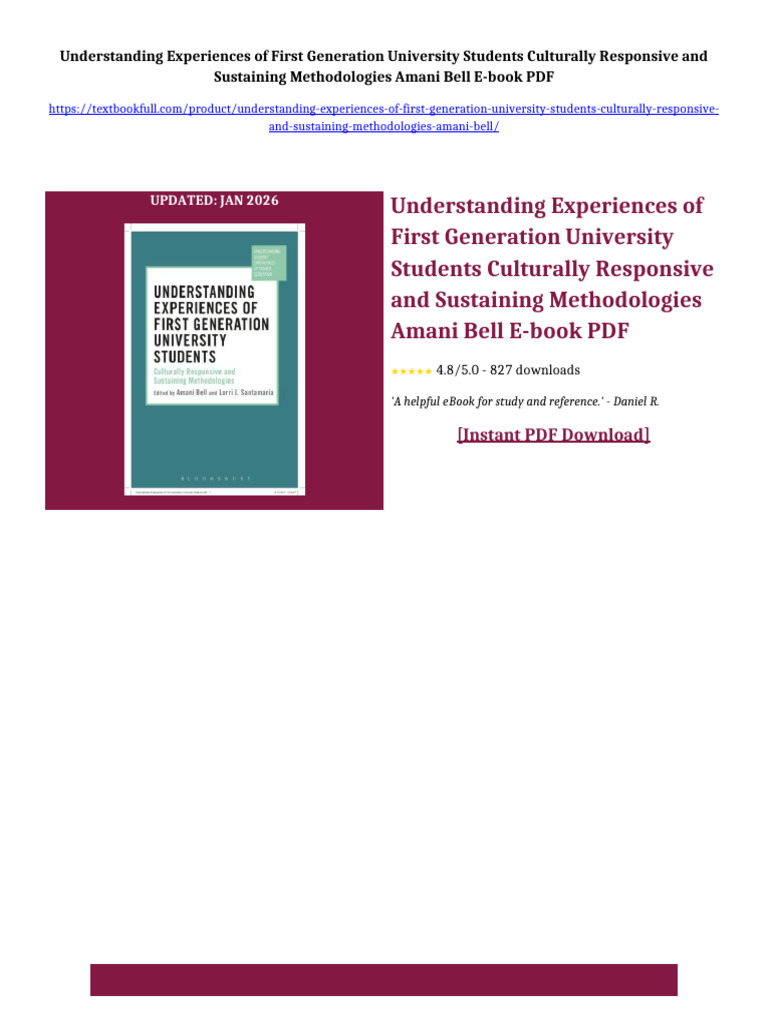 Understanding Experiences of First Generation University Students ...