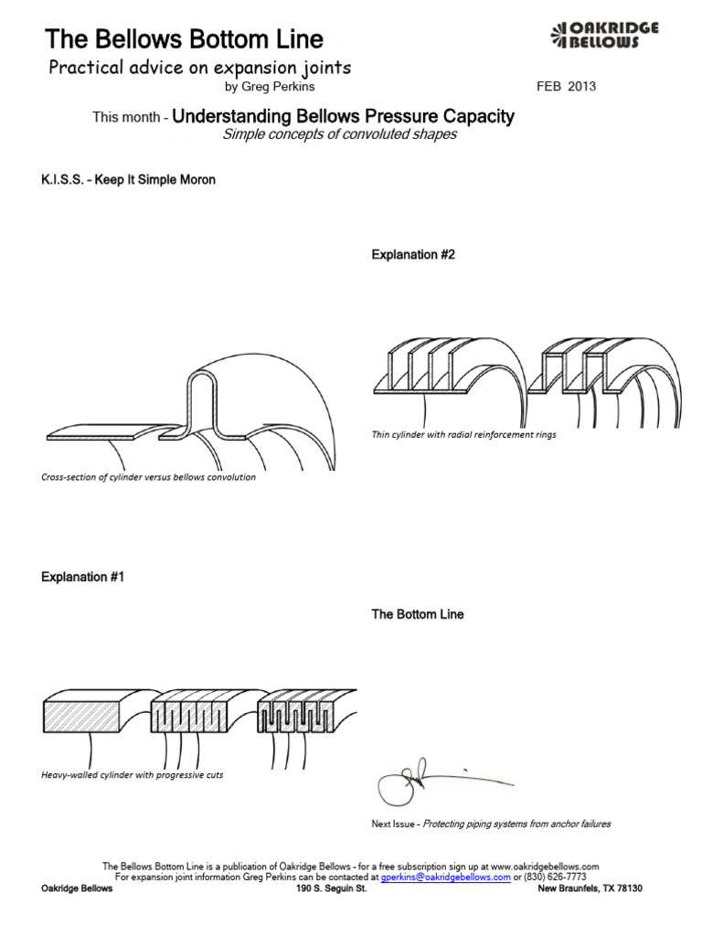 Understanding Bellows Internal Pressure | PDF | Mechanical Engineering