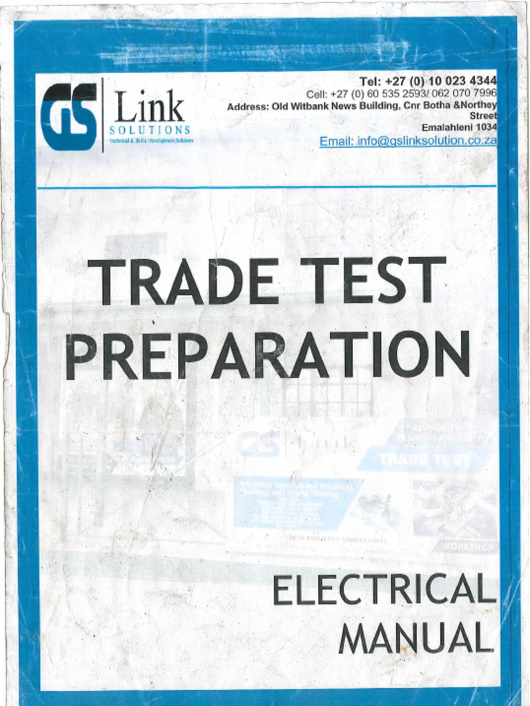Trade Test Manual Gs Link 2023 | PDF
