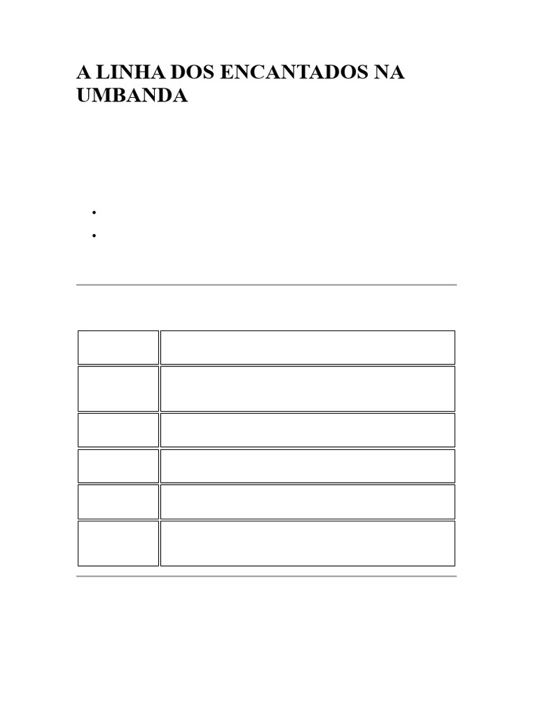 A Linha Dos Encantados Na Umbanda | PDF
