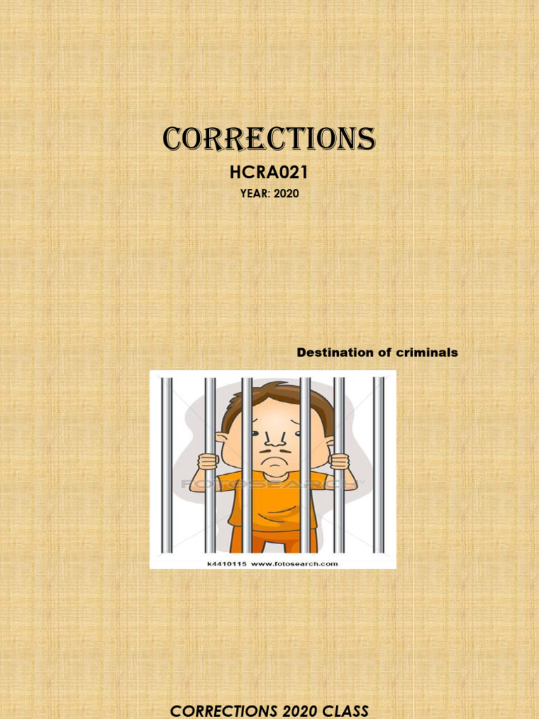 Corrections Slides 2020 | PDF | Parole | Prison