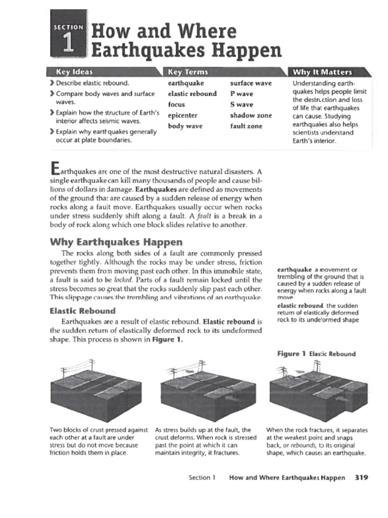 Earthquakes When and Where | PDF