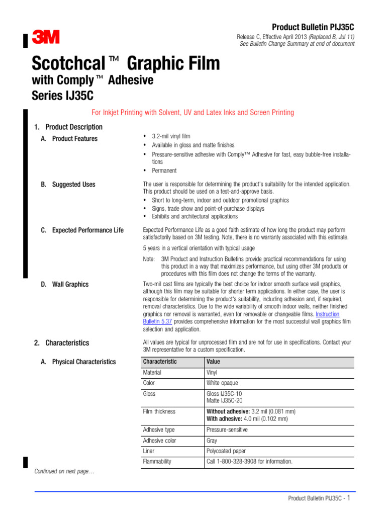 IJ35C Product Bulletin | PDF