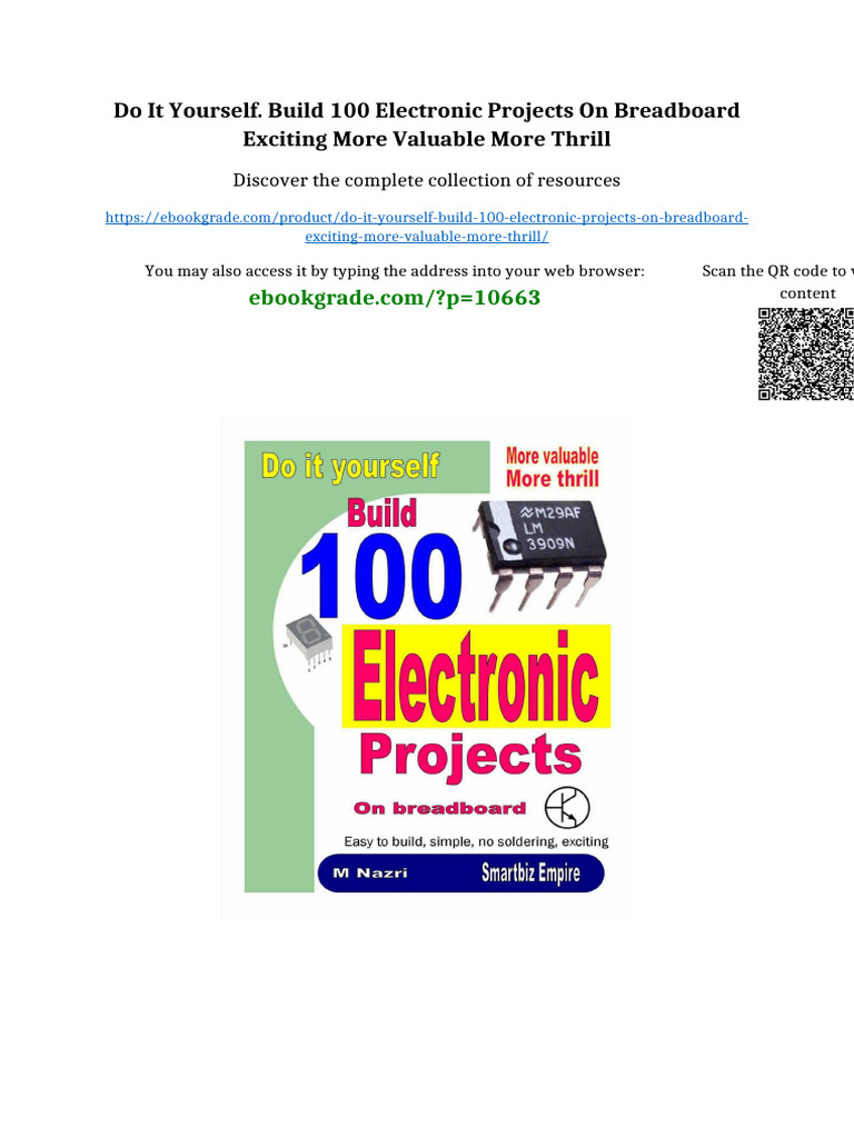 Do It Yourself. Build 100 Electronic Projects On Breadboard Exciting ...