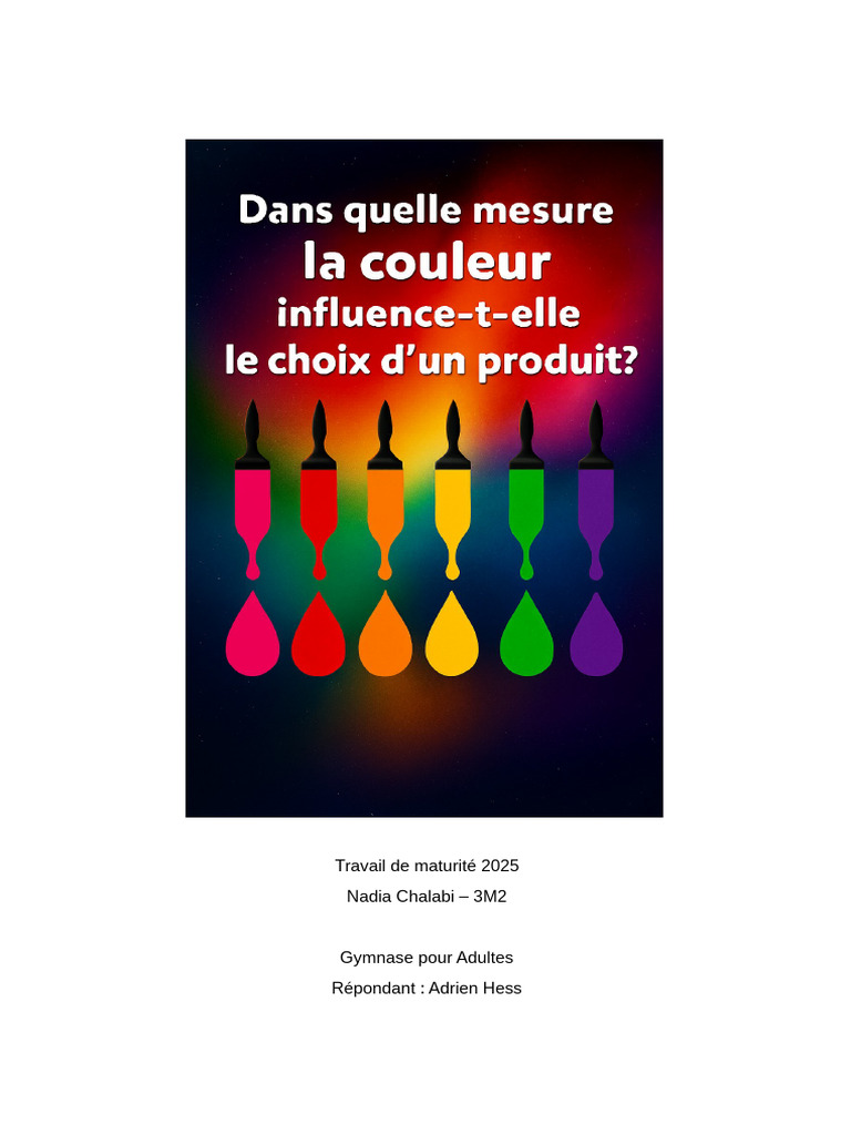 TM de Nadia Chalabi | PDF | Couleur | la perception
