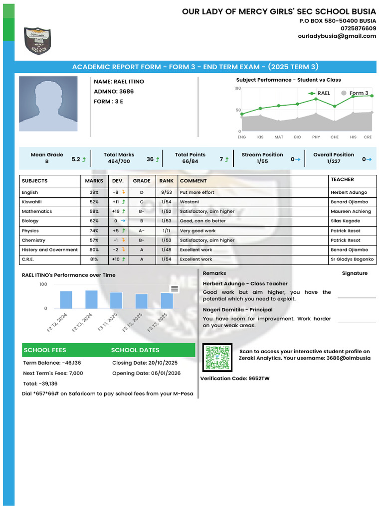 Form 3 - END TERM EXAM - (2025 Term 3) | PDF