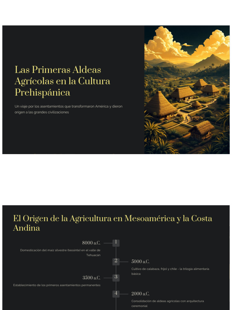 Las Primeras Aldeas Agricolas en La Cultura Prehispanica | PDF ...