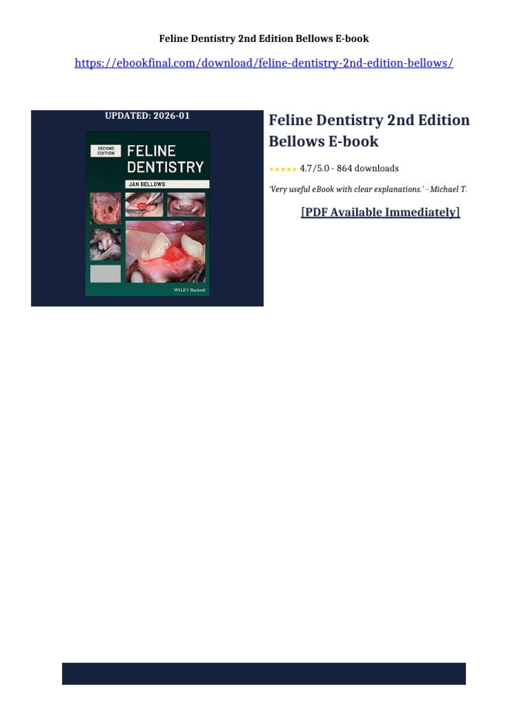 Feline Dentistry 2nd Edition Bellows ebook easy open digital file | PDF ...