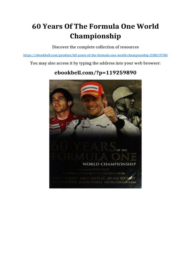 60 Years of The Formula One World Championship Full Chapters Instanly ...