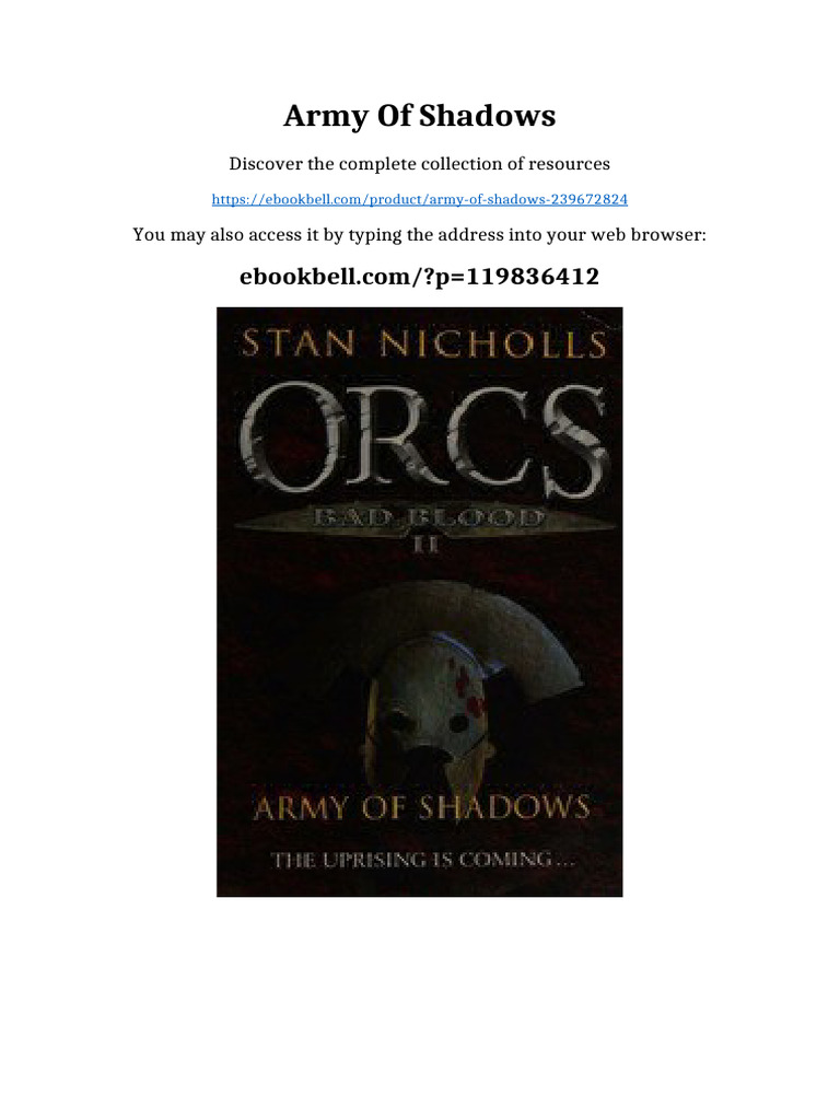 Army of shadows available any format | PDF | Power Series | Equations