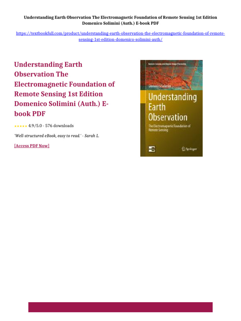 Understanding Earth Observation The Electromagnetic Foundation of ...
